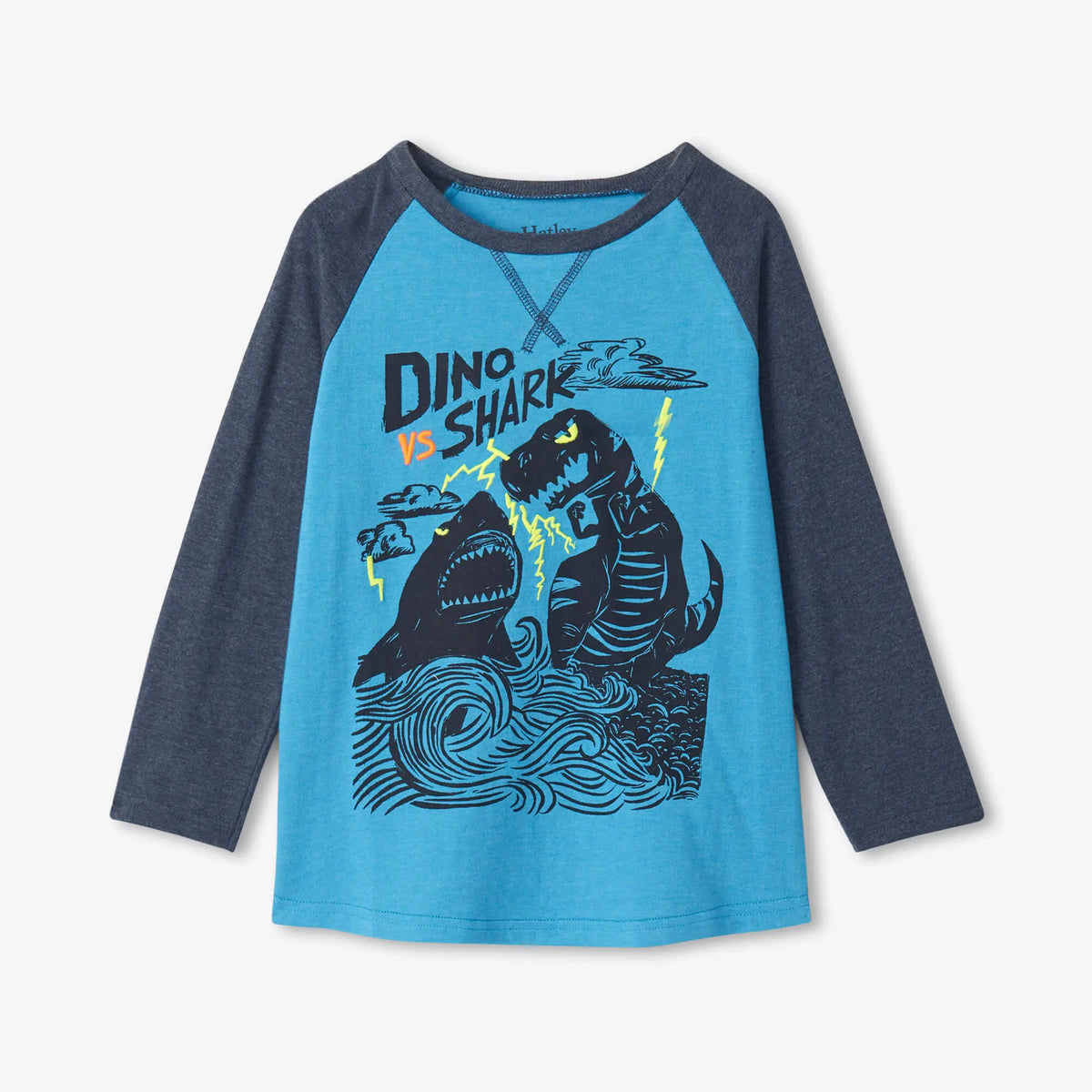 Dino vs Shark Raglan Tee | Hatley | Jenni Kidz | Online