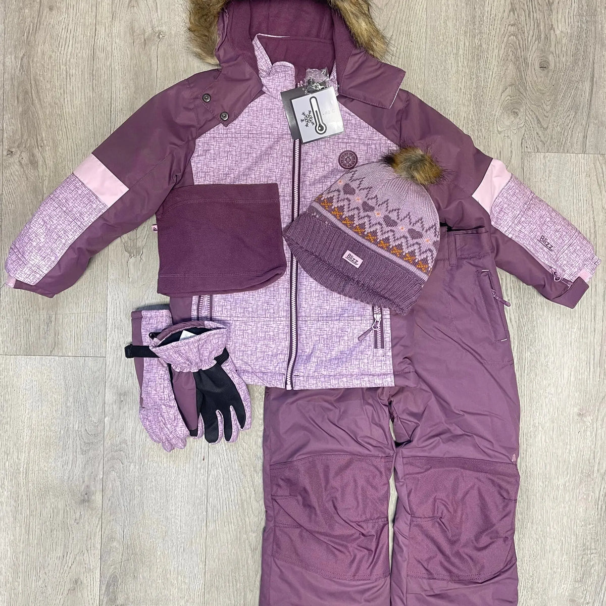 Girls Snowsuit 5 PCS Set - Lavender | Blizz | Jenni Kidz