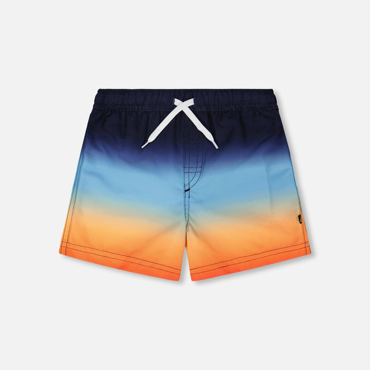 Deux par Deux Boy Swim Trunks Blue/Orange Gradient | Swim Shorts ...